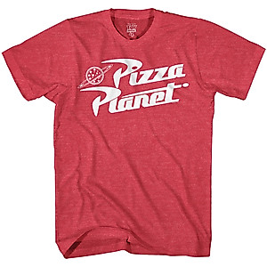 Disney Pixar Toy Story Pizza Planet Boys Youth Humor Funny Tee T-Shirt(Heather Red,Large)