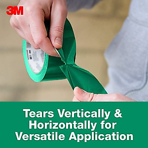 3M Multi-Use Colored Duct Tape, Green with Strong Adhesive and Water-Resistant Backing, Multi-Surface 3M Duct Tape for Indoor and Outdoor Use, 1.88 Inches x 20 Yards, 1 Roll (3920-GR)
