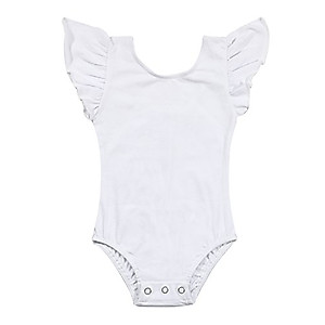 Newborn Baby Girls Flutter Sleeve One-piece Romper Ruffle Leotard Cute Bodysuit Outfits