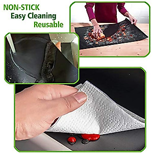 Grill Mat, 70" x 16" Grilling Mats for Outdoor Grill Nonstick, BBQ Silicone Grill Mat Accessories for Griddle, Cut to any Size, Resuable and Easy to Clean, Works On Charcoal Electric Gas Grill - Black