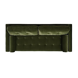 Jennifer Taylor Home Nicholas 83.5" Mid-Century Modern Sofa, Olive Green Performance Velvet