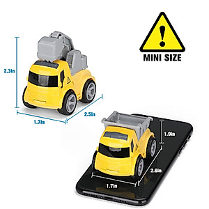 Hautton Diecast Car Vehicles Toy Set, Mini 4 Engineering Vehicles and 4 Fire Trucks Alloy Metal Model Cars Playset Toy Cars Gift for Age 3+ Boys Kids Children