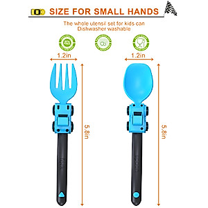 Toddler Tableware Set - Toddler Forks and Spoons - Toddler Spoon and Fork Set - Suitable for Toddler Tableware - Baby Tableware for 1 2 3 4 5 years old