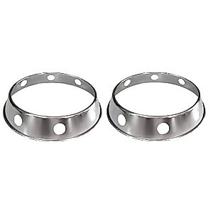 Sunrise Kitchen Supply (Pack of 2 Plated Reversible Steel Wok Ring (8.25"/10.75")