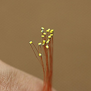 C0402WM 20pcs Pre-soldered Micro 0.1mm Copper Wired Warm White SMD Led 0402