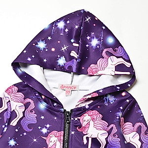 Star Unicorn Jackets for Girls 7-16 Zipper Hoodie Sweatshirt Christmas Clothes