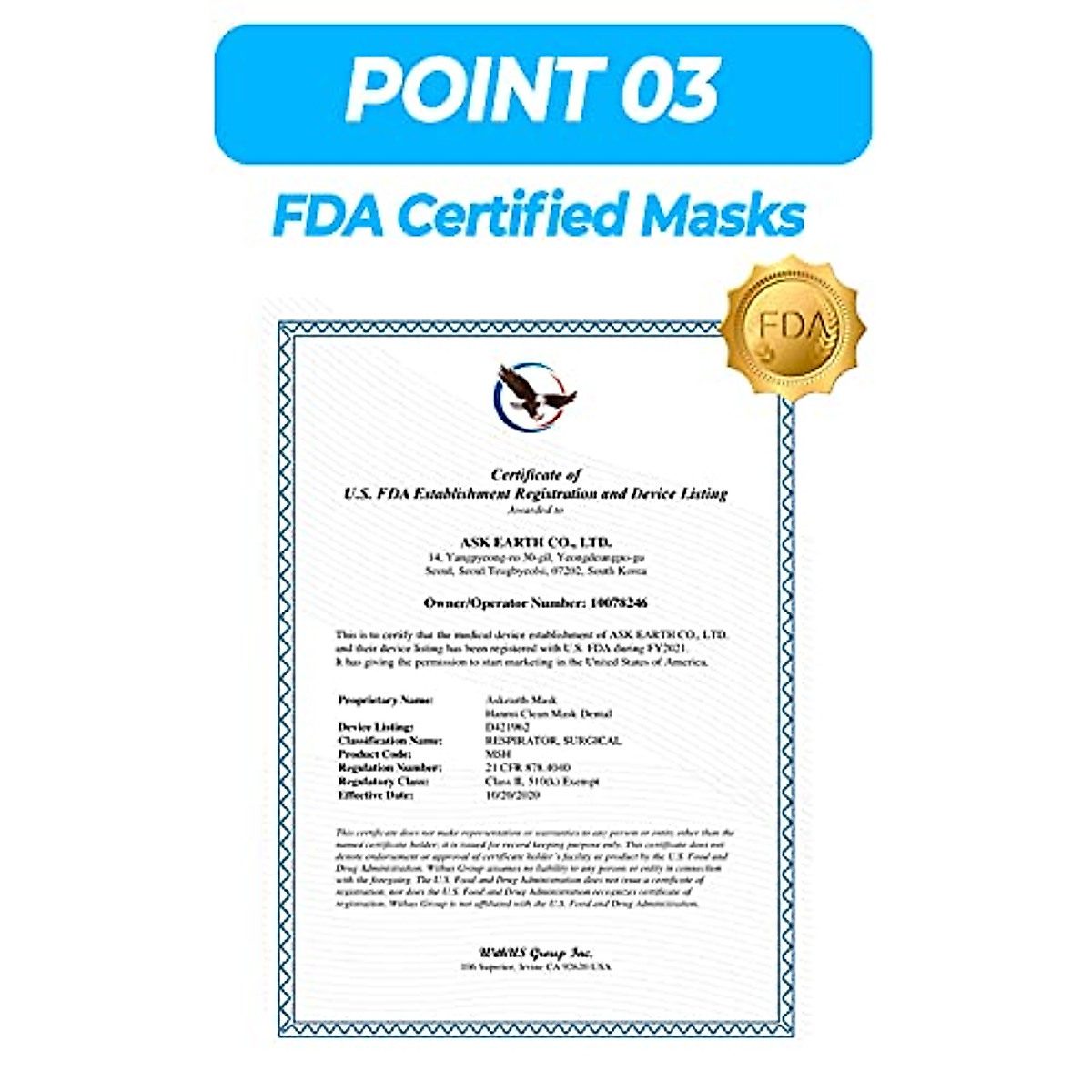 Letusto Ask Earth KF94 Face Masks 4 Layer Protection Safety Mask with 3D Design for Maximum Protection… (50, Black)