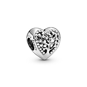 PANDORA Jewelry Flourishing Hearts Sterling Silver Charm