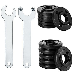 DIRBUY 12 pcs Angle Grinder Flange Nuts 5/8"-11, Suit for All 4-1/2" with 2 pcs Spanner, Angle Grinder Flange Replacement for Makita, Ryobi, Dewalt, Milwaukee, Craftsman
