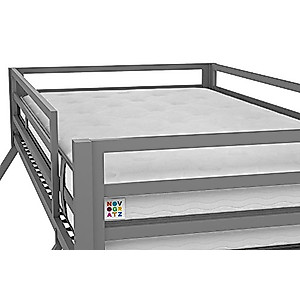 Novogratz 4146429N Maxwell Metal Bunk Bed, Twin over Full