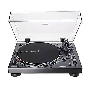 Audio-Technica AT-LP120XUSB-BK Direct-Drive Turntable (Analog & USB), Fully Manual, Hi-Fi, 3 Speed, Convert Vinyl to Digital, Anti-Skate and Variable Pitch Control Black