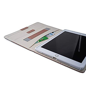 Thankscase Case Compatible for iPad Air 10.5" (3rd Gen) / iPad Pro 10.5, Rotating Case Cover with Pencil Holder, Swivel Case Bulit-in Wallet Pocket, Hand Strap for iPad Air 3 2019 (Rose Gold)