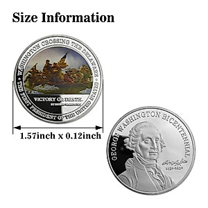 BHealthLife US President Challenge Coin George Washington 1732-1932 Crossing The Delaware