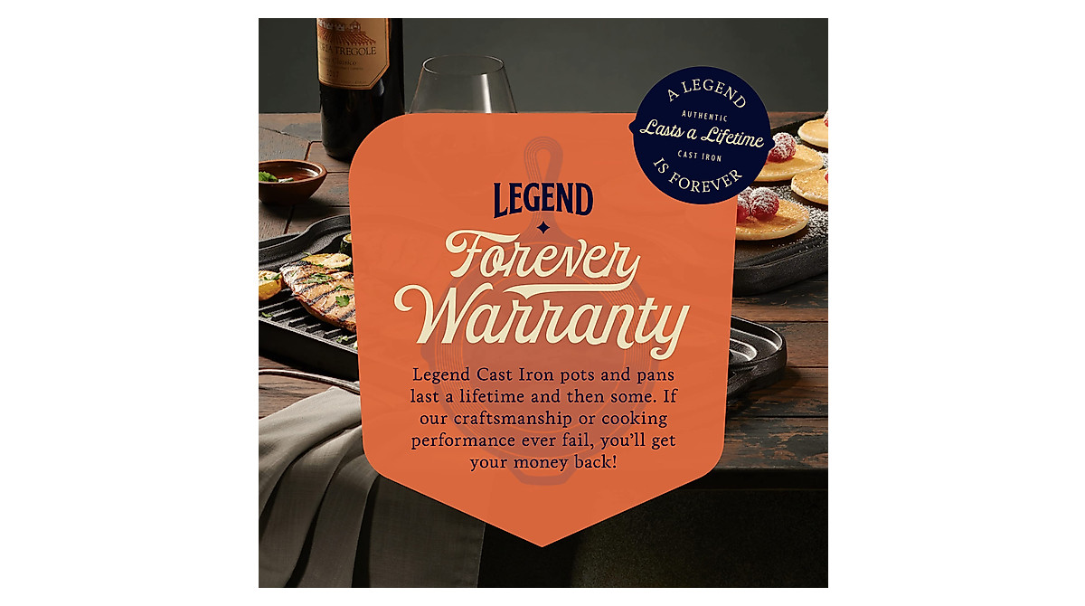 Legend Cast Iron Griddle - Versatile 2-in-1 | 20"