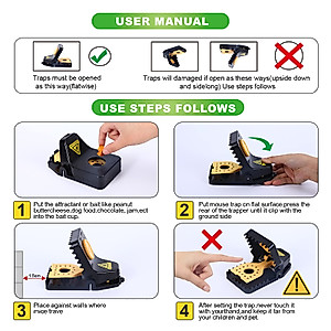 Mouse Traps,Mice Traps for House,Small Rat Traps That Work,Mice Killer Indoor Mouse Snap Traps No See Kill Mousetraps Quick Effective Mouse Catcher for Family and Pet-8 Pack