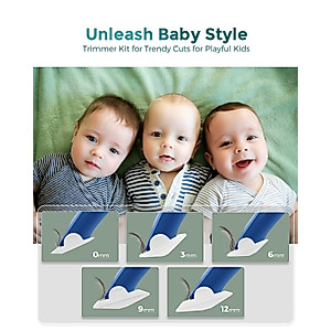 Baistom Baby Hair Clippers, Quiet & Dual-Mode Hair Cutting for 0-12, Waterproof Rechargeable & Cordless Hair Trimmer for Infant Toddler & Kids