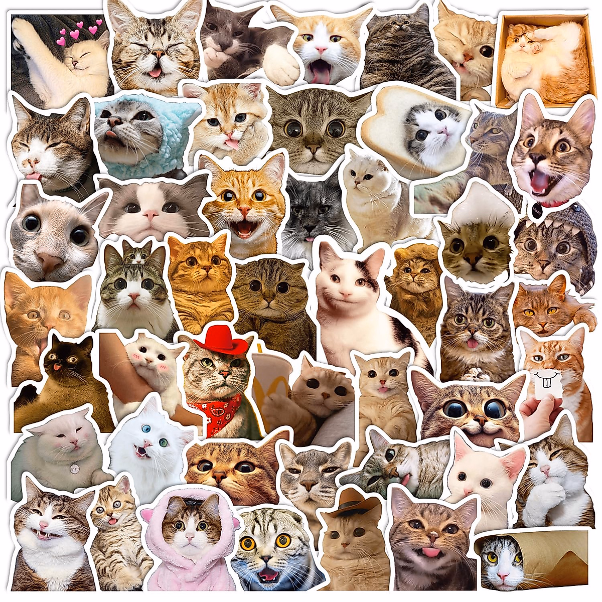 100 Pcs Cute Cat Stickers for Kids, Waterproof for Kids,Vinyl for Water Bottle,Laptop,Phone,Skateboard Stickers for KidsTeens Girls and Boys