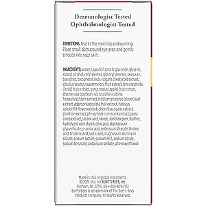 Burt's Bees Renewal Firming Eye Cream With Natural Retinol Alternative, Reduces Appearance of Lines, Wrinkles, Under-Eye Circles and Crow's Feet, 99 Percent Natural Origin Skin Care, 0.5 oz. Bottle