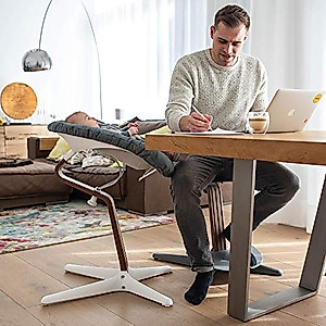 Nomi Baby Coffee with Pink Cushion, Newborn Bouncer Accessory for High Chair, Seamlessly Adjusts from Lay Flat to more Upright Position, Bouncer Seat Elevates Baby to the Height of the Table, 5.5 lb