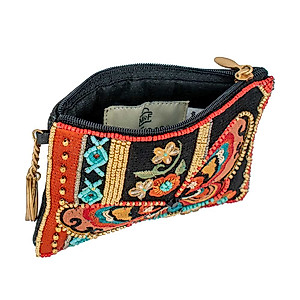 Mary Frances Womens Mary Frances Beaded Coin Purse-key Fobs (Journey) handbag, Multi, One Size US