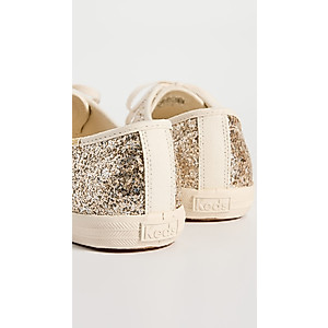 Keds Women's Champion Glitter Sneaker, Gold, 8.5