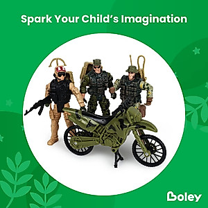 Boley 6-Pack Soldier Toy Set - Elite Force Army Men Figurines and Accessories – Pretend Play Soldier Toys for Kids - Ages 3 and Up!