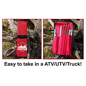 Chainsaw Sharpener File Kit – Flat, 5/32, 3/16, 7/32 Inch Round Files, Raker Tooth Depth Gauge, Blade Filing Guide, Wood Handle & Tool Pouch – used to Sharpen Chain Saw Teeth - 8 Piece Sharpening Set