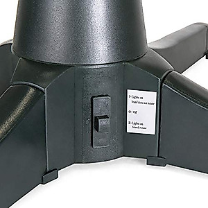 Best Choice Products 360-Degree Rotating Adjustable Christmas Tree Stand for Up to 7.5ft Artificial Tree w/ 3 Settings, 3 Built-in Electrical Outlets, Black