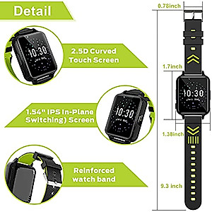 Smart Watch for Kids Smart Watch - Childrens Smart Watch for Girls Boys 4-12 Years with Games Music Alarm Clock Camera Calculator Educational Toys Digital Wrist Watch Christmas Birthday Gifts (Green)