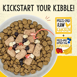 Stella & Chewy's Freeze Dried Raw Cage-Free Chicken Meal Mixers – SuperBlends Dog Food Topper – Grain Free, Protein Rich Recipe – 3.25 oz Bag