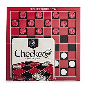 A&A Magnetic Pressman Checkers & Chinese Checkers/Classic Game with Folding Board and Interlocking Checkers/Travel Games