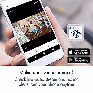 Panasonic HomeHawk FLOOR Home Monitoring HD Camera for Senior Care, Motion Detection Night Light, 2-way Talk, 24/7 Live View + Secure Recording, Alexa Compatible - KX-HNC850 (Black Satin)