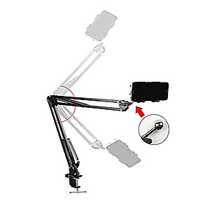 AceTaken Overhead Video Stand Phone Mount with Remote Shutter for Baking Crafting Demo Drawing Sketching Recording,Live Streaming,Online Teaching 33'' - fit Smartphone Screen from 3.5-6.5 inches