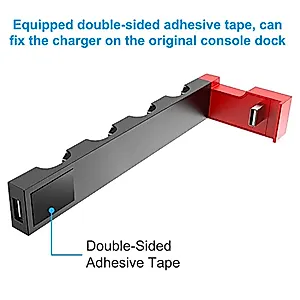 Charging Dock Compatible with Nintendo Switch & Switch OLED Model Joycons, Switch Controller Charger Dock Station for Joycon Charges up to 4pcs, Charging Stand Station for Nintendo Switch/OLED Model