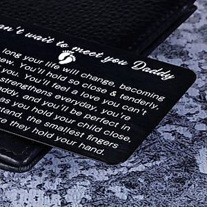 New Dad Wallet Insert Card Daddy to Be Gifts Pregnancy Baby Announcement Gifts for Him New Father Soon to Be Daddy Gifts for Men First Time Dads Gifts from New Mommy Christmas Father’s Day