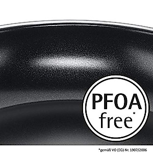 WMF Frying Pan Coated with Devil Pouring Rim Stainless Steel Handle, Silver, 28 cm