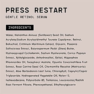 Versed Press Restart Gentle Retinol Serum - Creamy, Non-Drying Serum for Sensitive Skin - Microencapsulated Retinol Helps Even Skin Tone & Improve Appearance of Fine Lines - Vegan (1 fl oz)