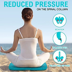 Gel Seat Cushion for Office Chair, Office Chair Cushion for Butt, Enhanced Double Honeycomb Seat Cushion, Help in Relieving Back Pain & Sciatica Pain, Non-Slip Cushion for The Car, Office, Wheelchair