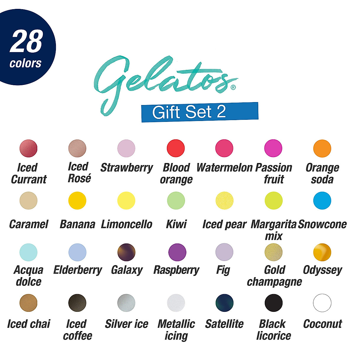 Faber-Castell Gelatos Dolce II Gift Set - 28 Colors - Multi-Purpose Art Medium Set