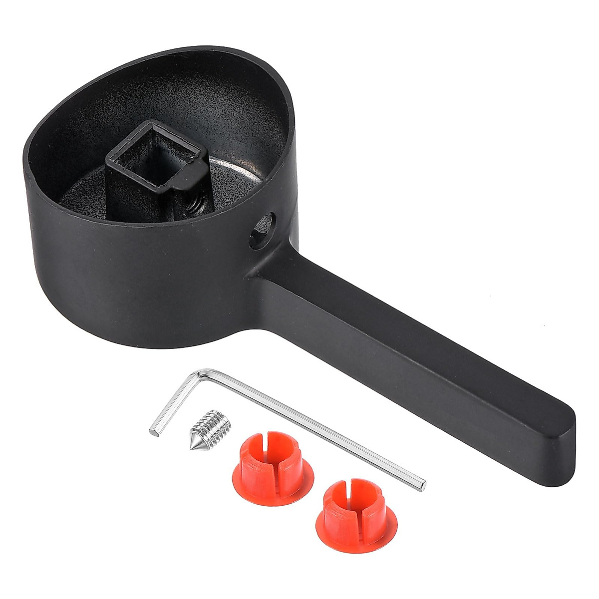 uxcell Single Lever Faucet Handle for 35mm Cartridge, Zinc Alloy Faucet Handle Replacement for Kitchen Bathroom Shower, 4"x1.8", Black