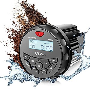 Boat Bluetooth Marine Stereo Radio Boat Radio AM FM Tuner Bluetooth Streaming Music Digital Media on Boats Golf Cart ATV UTV and Spa Hot Tubs
