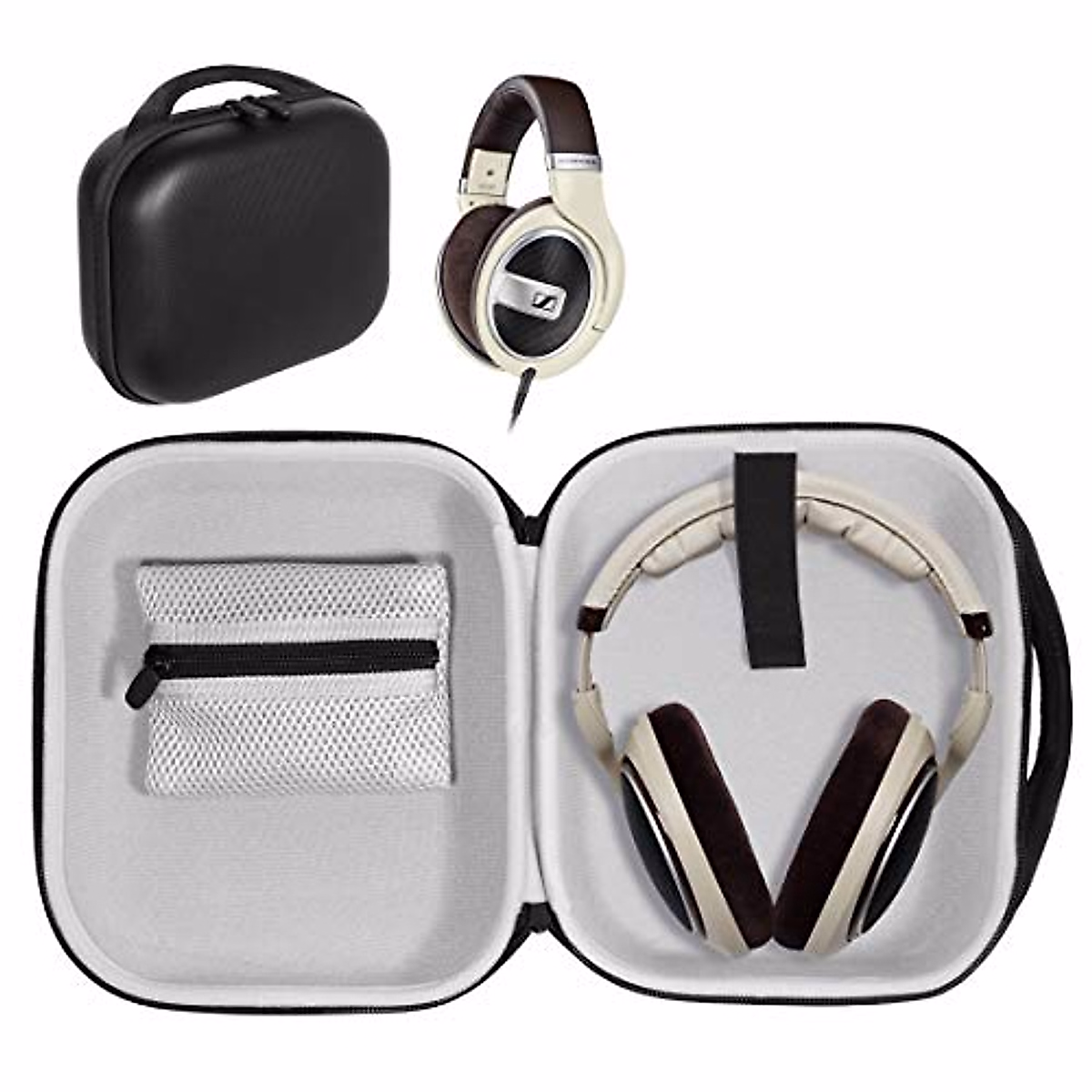 Headphone Case for Sennheiser HD280PRO, HD598, HD558, HD518, HD595, HD555, HD515, HD650, HD600; Sony MDR7506, v700dj, 7509hd, 7506, XB-700, XB-950AP; ATHM20x, M40x, Philips SHP9500