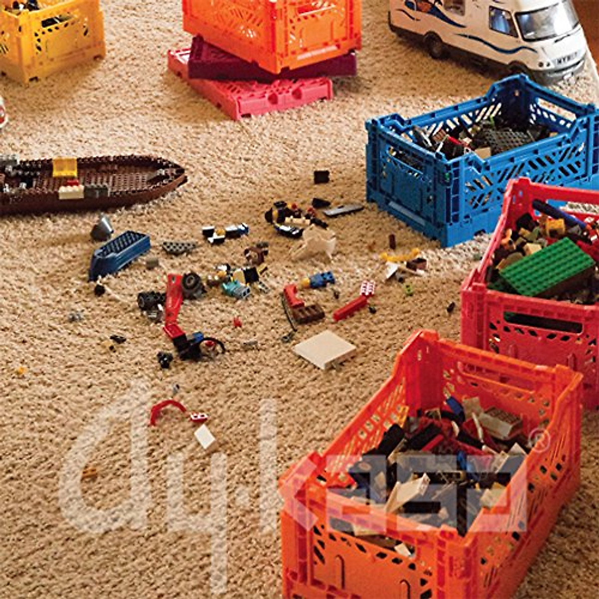 AYKASA Collapsible Storage Bin Container Basket Tote, Folding Basket Crate Container : Storage, Kitchen, Houseware Utility Basket Tote Crate Mini-Box (Dark Green)