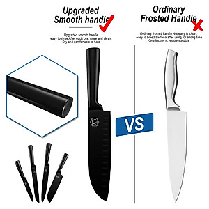 XYJ Authentic Since1986,Professional Knife Sets for Master Chefs,Cooking Knife Set with Chef Bag,Case,Scissors,Sharpener,Culinary Butcher Cleaver,Kitchen Utility,Paring,Santoku