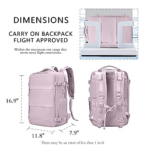 MOLNIA Large Travel Backpack for Women Men, Airline Approved Carry on Backpack 17.3" Laptop Backpack with USB Charging Port Casual Daypack for Work, Business, College(Purple)