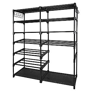 NIUBER 7 Tiers Shoe Rack tall Show Racks Shoes Stand for Bedroom Shelves for Shoes Garage Shoe Rack Organizer Sturdy Shoe Rack Heavy Duty for Closet Entryway Door