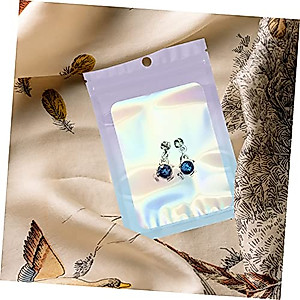 Healifty 100pcs Clear Candy Bags Clear Zippered Storage Bags Transparency Film Self Sealing Bag Food Storage Bags Resealable Bags Dispensary Packaging Bag Packing Bags Pack Bags