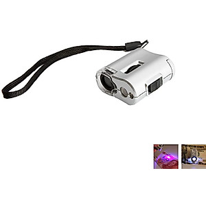 Mini Pocket 60X LED UV Light Lamp Microscope Magnifier Magnifying Loupe for Money Currency Detect Detecting Maps Coins Stamps Jewelry Jeweller