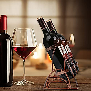 LEYON Swing Wine Bottle Holder Tabletop Wine Rack Countertop Wine Bottle Storage Organize Holder for Kitchen Home Decor (2 Bottles)