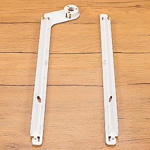 HECASA Refrigerator Slide Rail Sets Compatible with Frigidaire Kenmore Refrigerator Replacement for 240349701 240356501 Side-By-Side Refrigerator Slide Rail White ABS Plastic Meat Pan Hanger